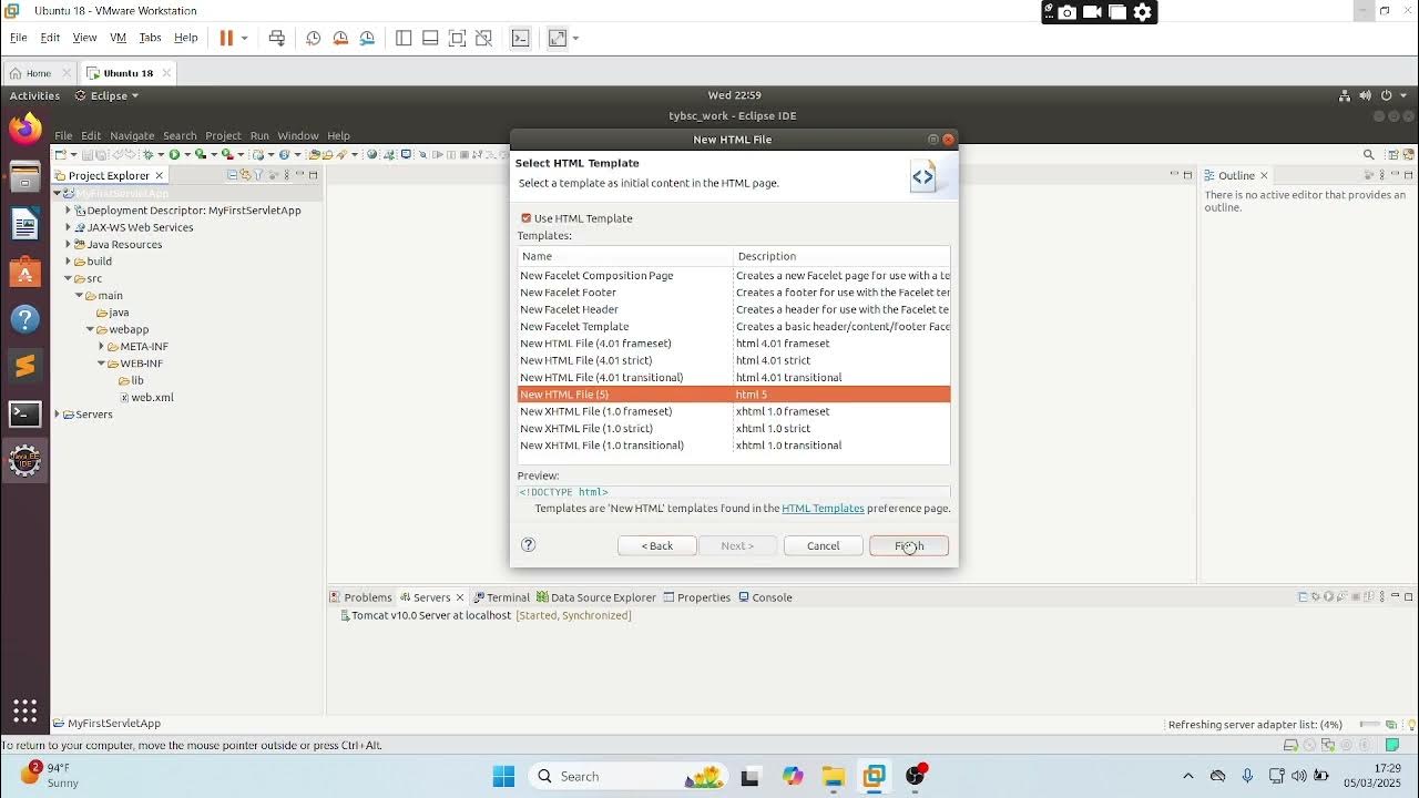 Run Servlet program in Ubuntu Eclipse - YouTube