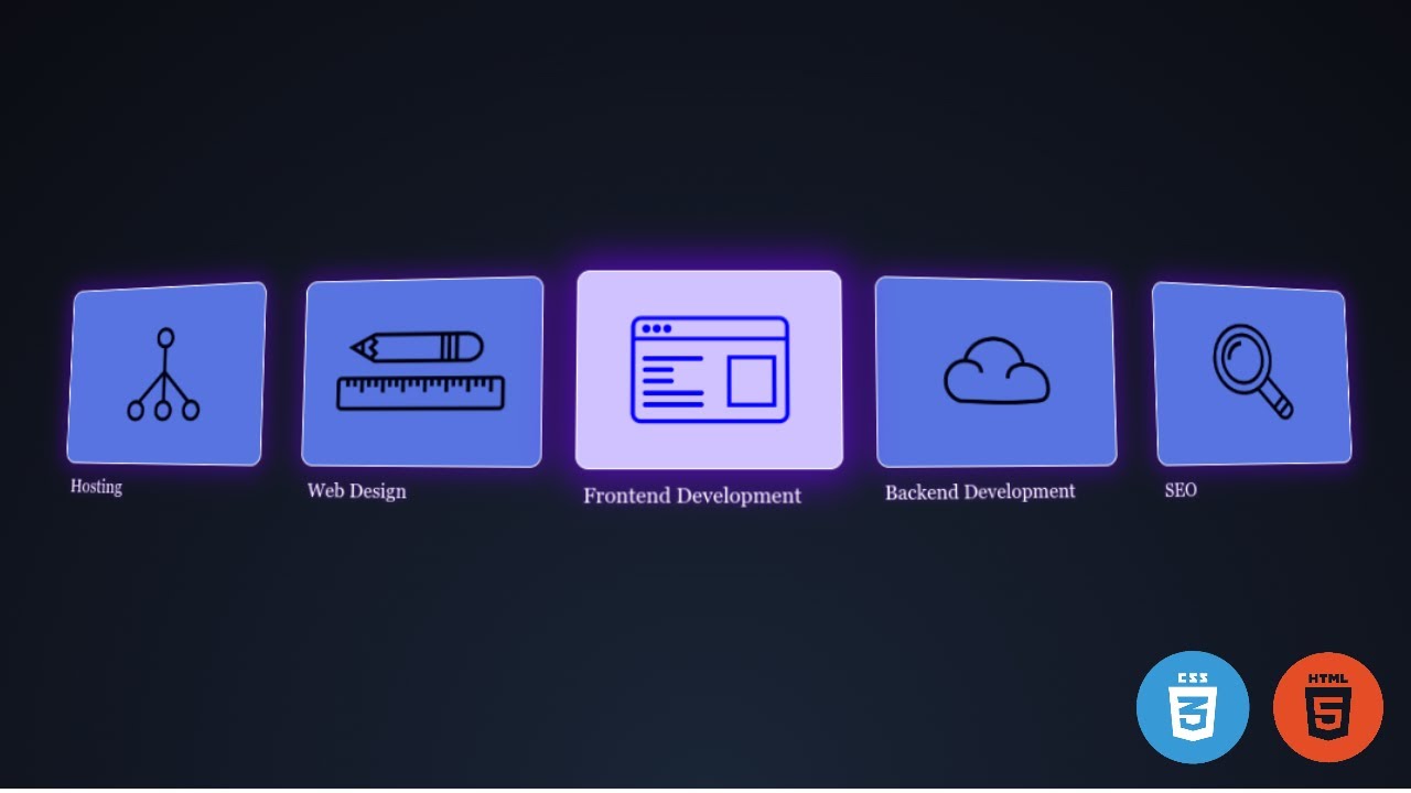 Futuristic 3d Hover Effect Html Css Tutorial Youtube
