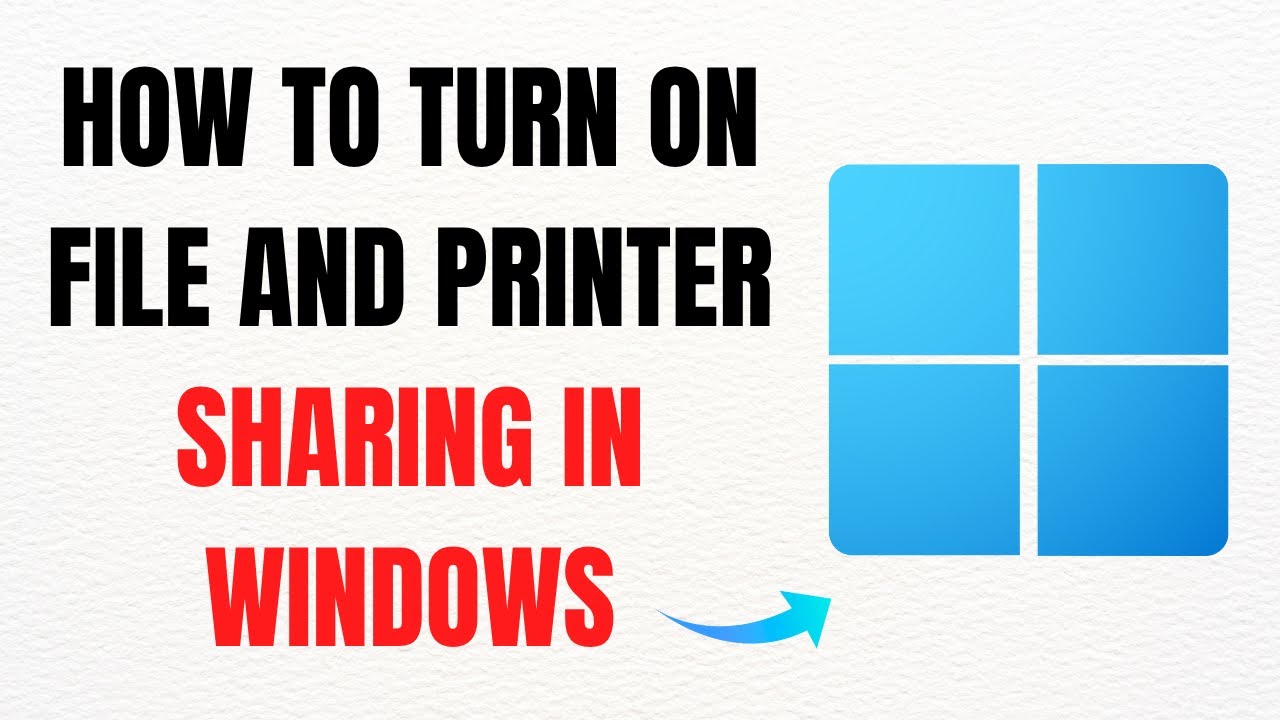How to Turn On File and Printer Sharing in Windows – Full Guide - YouTube