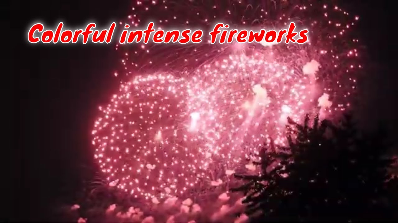 Colorful intense fireworks with relaxing music and sounds to meditate ...