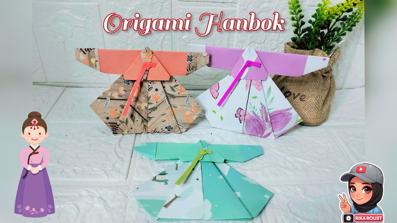 DIY Origami Hanbok dengan Mudah #hanbok - YouTube