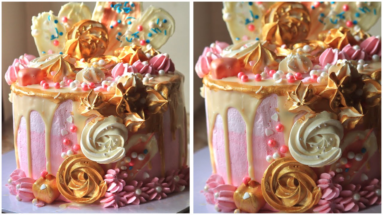 I made this cake for my daughter's birthday | cake decorating - YouTube