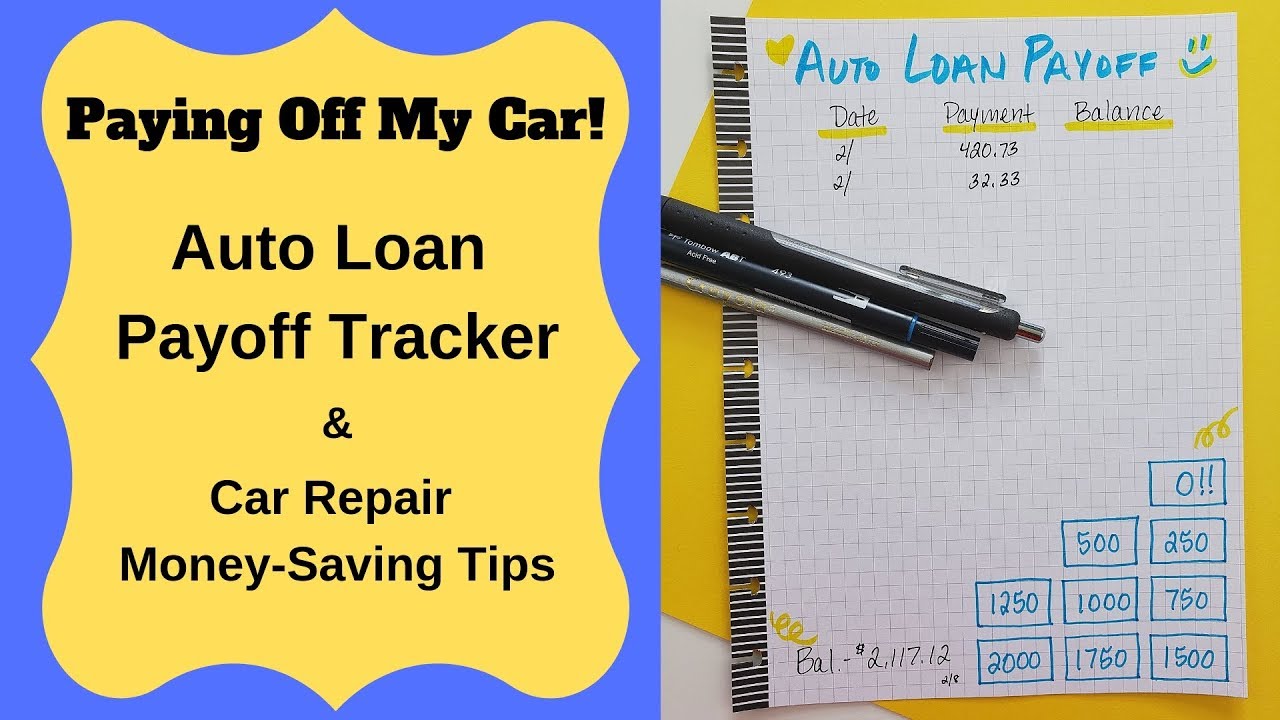 Paying Off My Car Early! | Auto Loan Tracker | Car Repair Cost-Saving ...