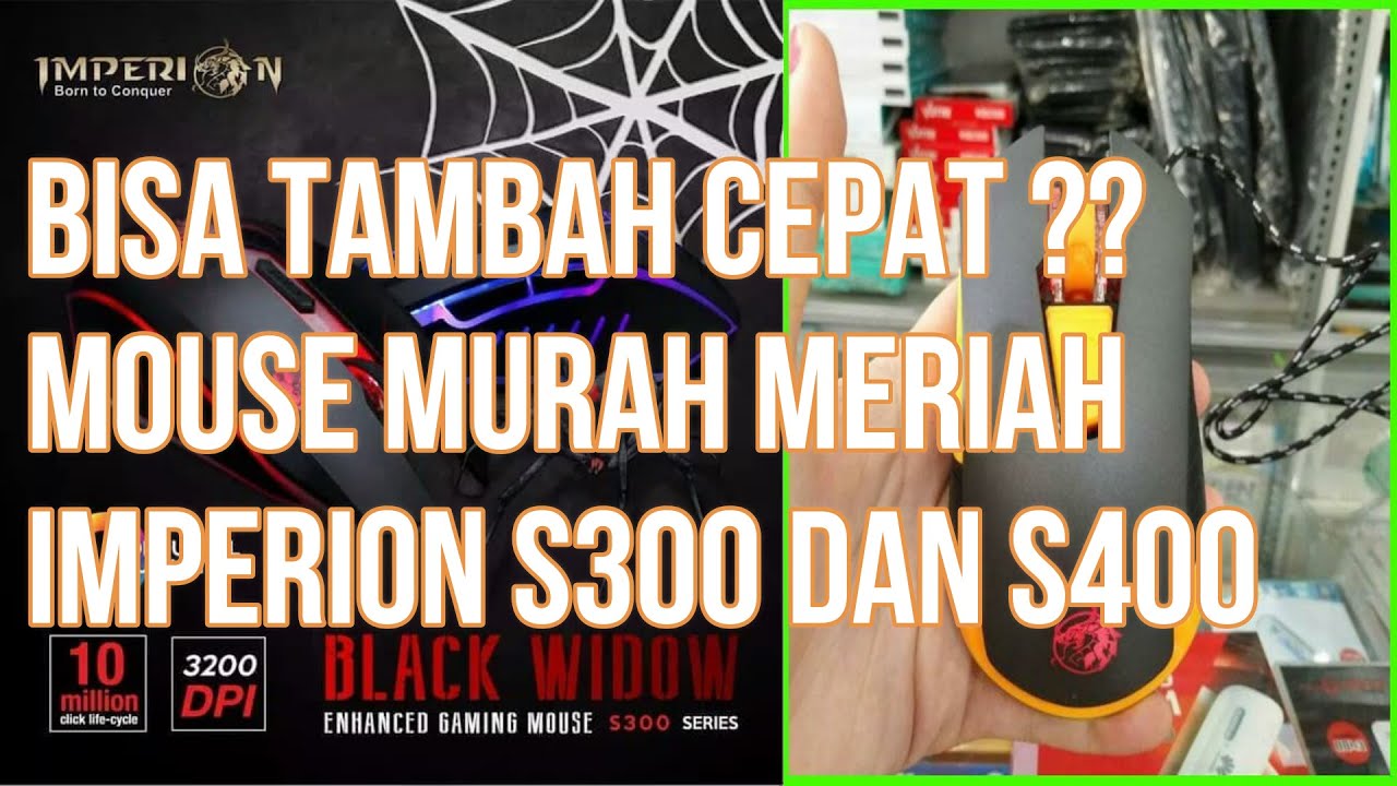 🤔MOUSE MURAH IMPERION S300 DAN S400 BISA TANDING DENGAN MOUSE MAHAL ...