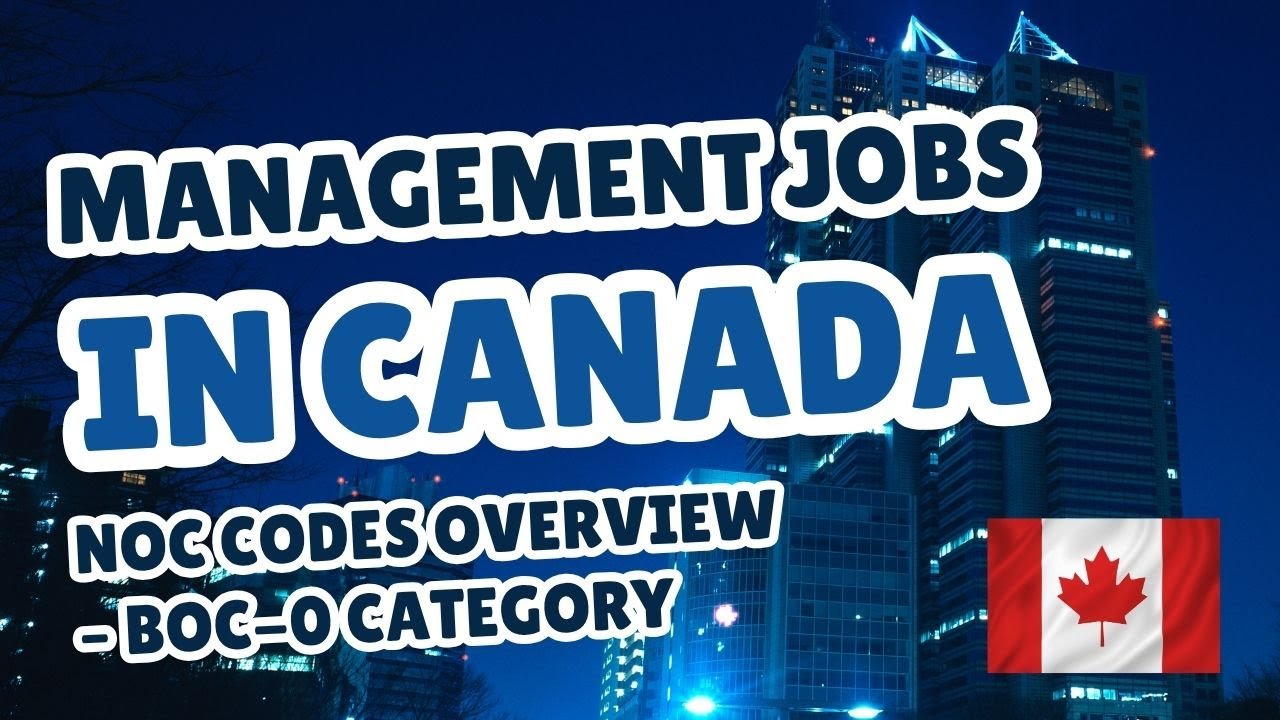 Management Jobs with New NOC Codes BOC-0| New TEER System | Devdatt ...