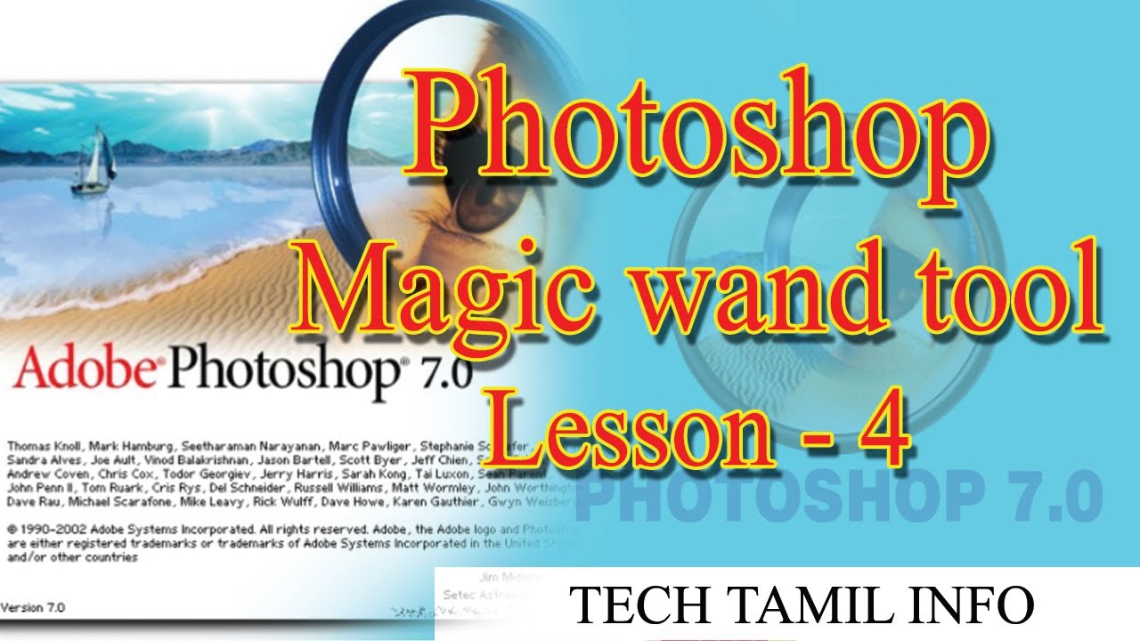 Photoshop 7 Magic wand tool lesson - 4 - YouTube