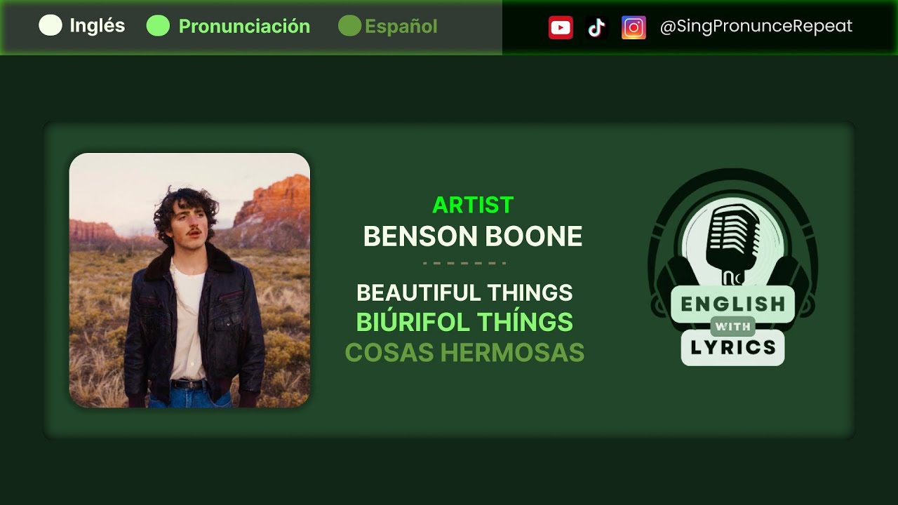 🌟 Aprende Inglés con "Beautiful Things" de Boone | Letra, Pronunciación ...