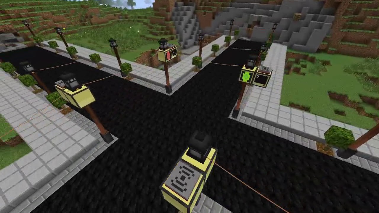 Traffic lights in computercraft in minecraft - YouTube
