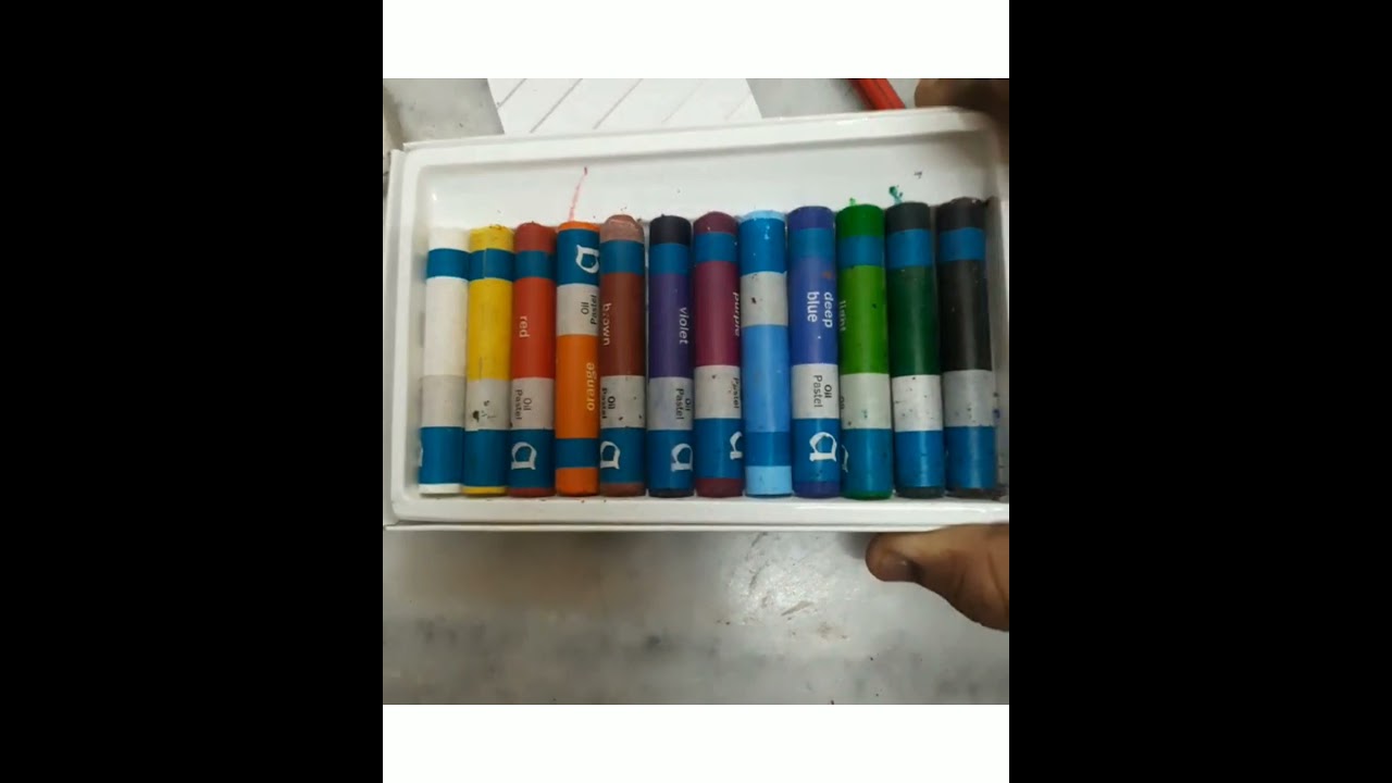 Multi colour bookmark using oil pastels | #oil pastels | # bookmark ...