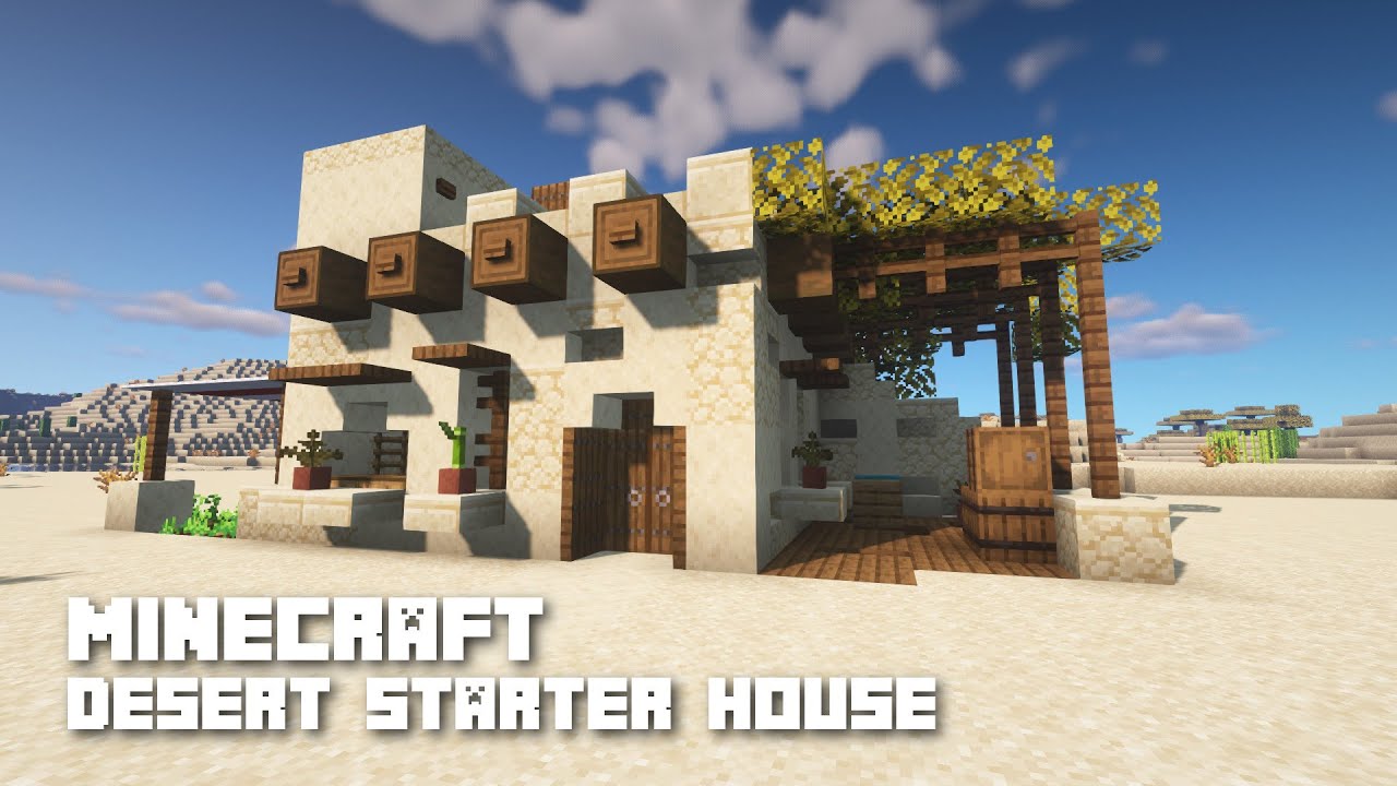 Minecraft: How to Build a Desert Starter House - YouTube