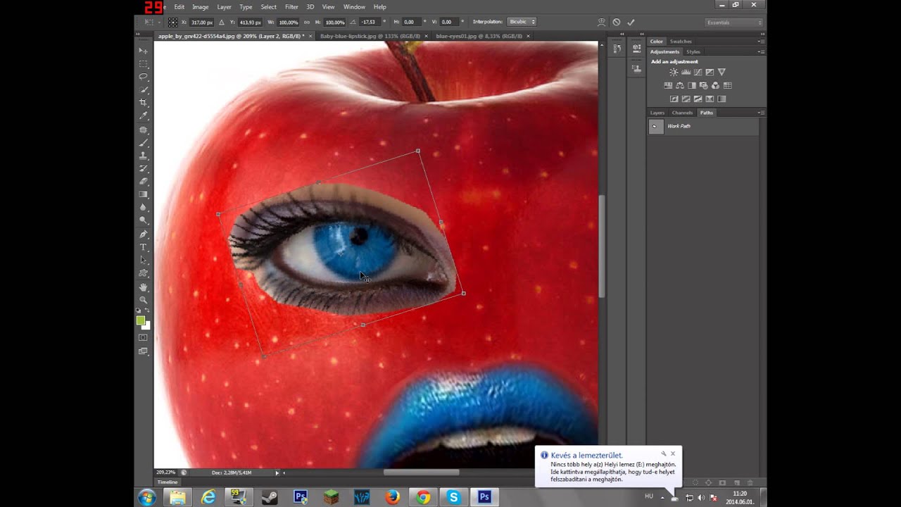 Photoshop tutorial for beginers (fruits) - YouTube