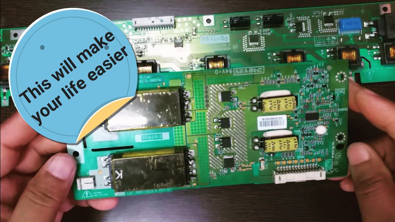 LCD T.V. CCFL back light Inverter card. - YouTube