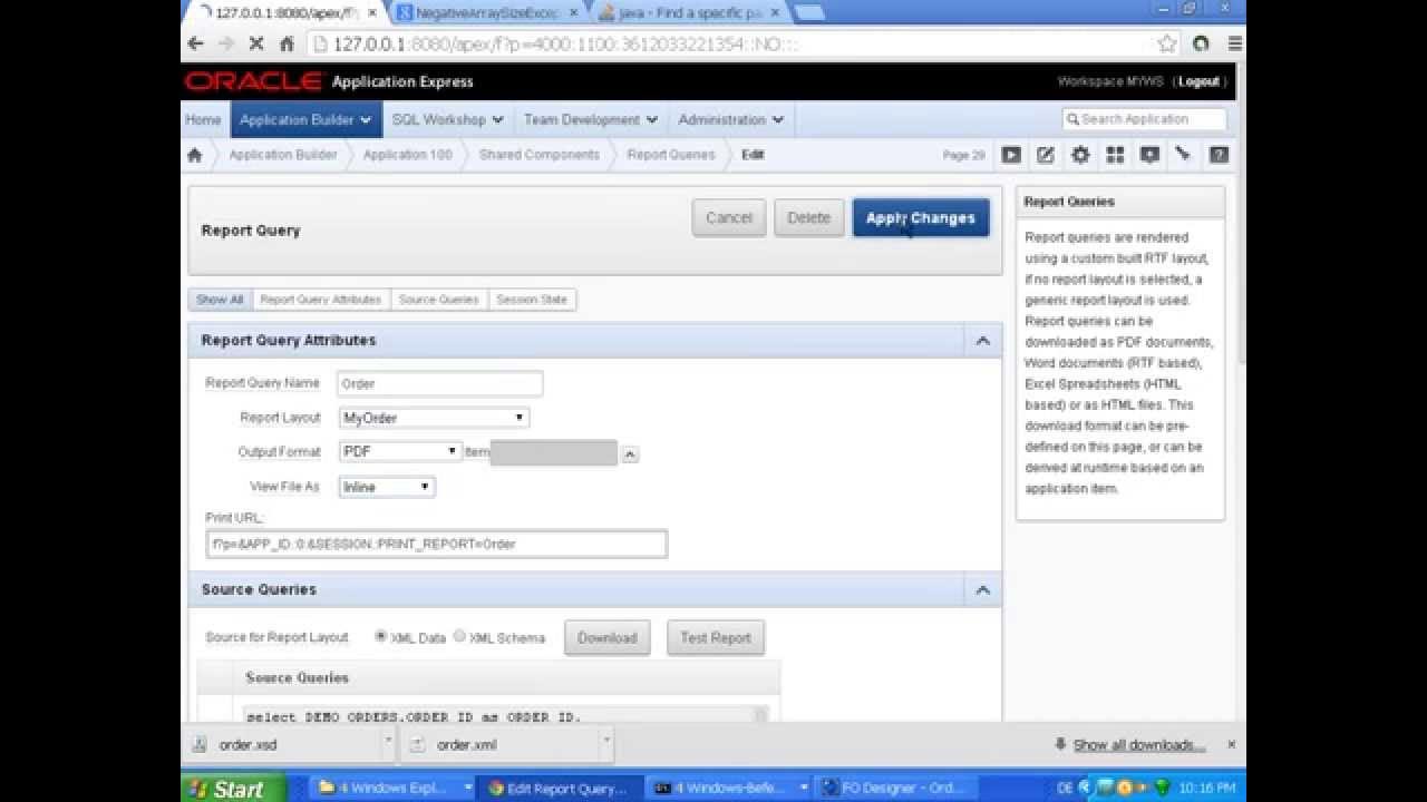 ORACLE APEX custom PDF report, master/detail example part 3 - YouTube