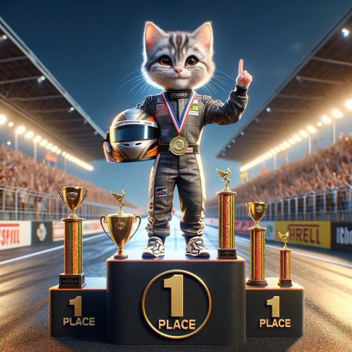 Dad supports, kittens shine: Golden trophies of four-legged little ...