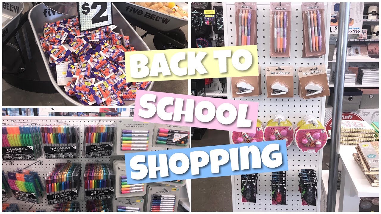 BACK TO SCHOOL SHOPPING AT 5 BELOW - YouTube