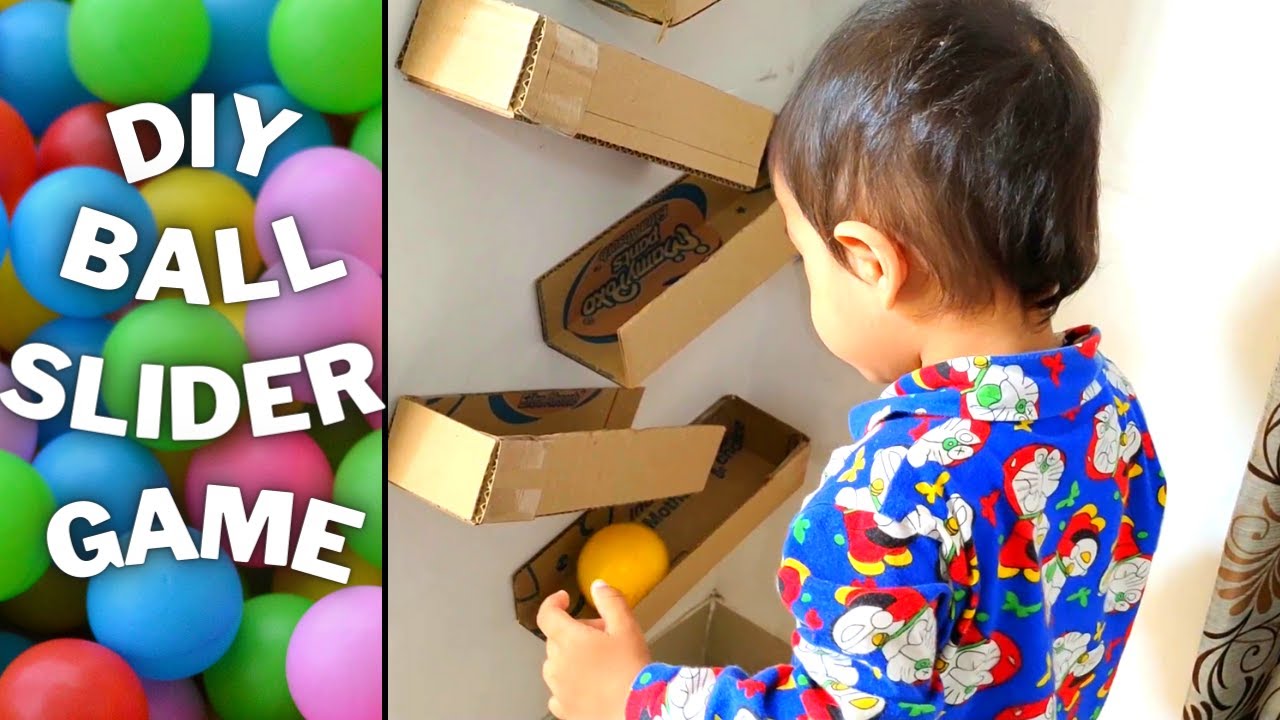Ball Slider Game | Fun Game for kids | DIY Cardboard Games | Ball ...