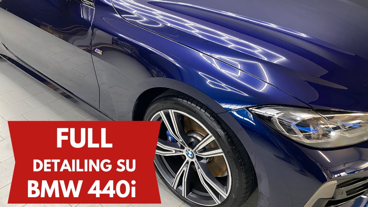 Full Detailing su Bmw 440i cabrio Blu Metallizzato - YouTube