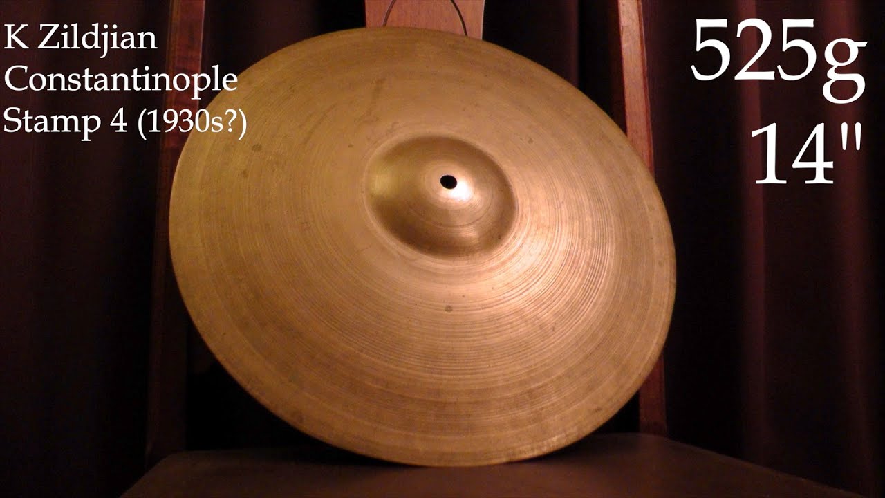 525g 14" K Zildjian Constantinople stamp 4 (1930s?) - YouTube