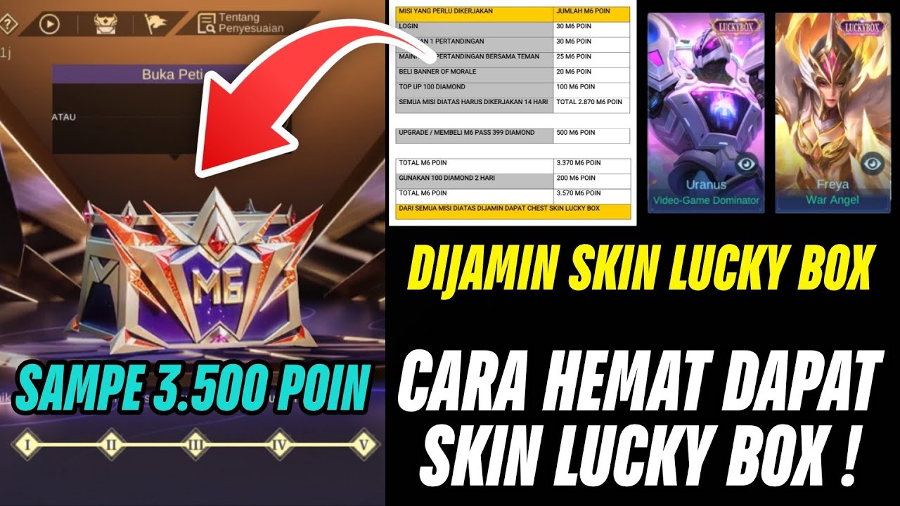 DIJAMIN DAPET SKIN LUCKY BOX ! CARA HEMAT SKIN LUCKY BOX EVENT M6 ...