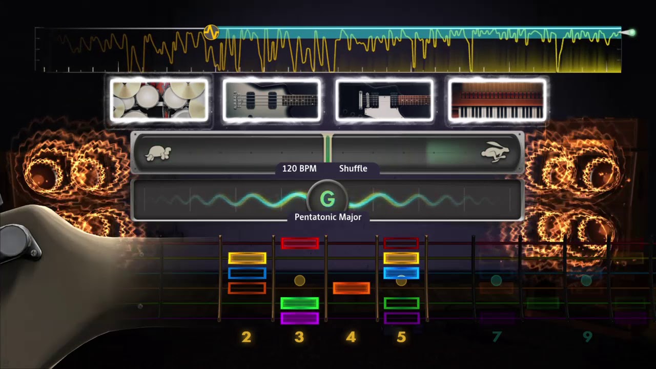 Rocksmith 2014 session mode freestyle - YouTube