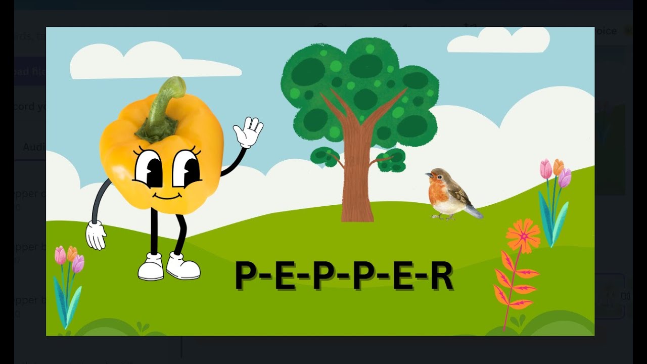 Peppy Pepper with things that are YELLOW! #animated #education #forkids #spelling #school - YouTube