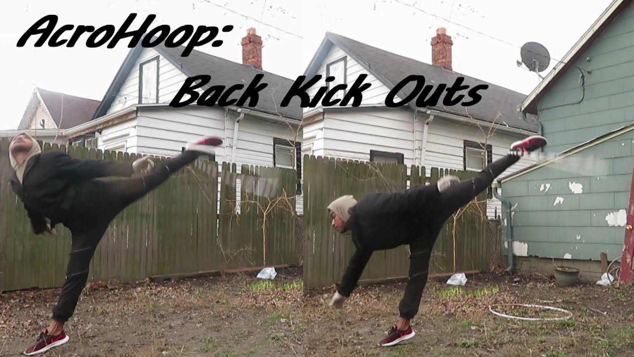 Acro Hoop Back kick outs tutorial - YouTube