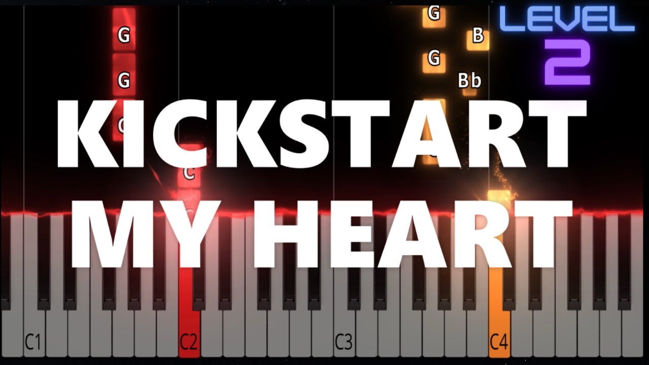 Kickstart My Heart - Mötley Crüe - EASY Piano Tutorial - YouTube