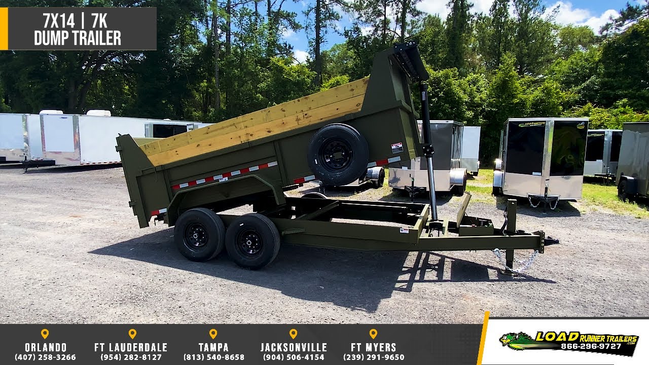 7x14 AMP TRAILERS DUMP Trailer offered by Load Runner Trailers - YouTube