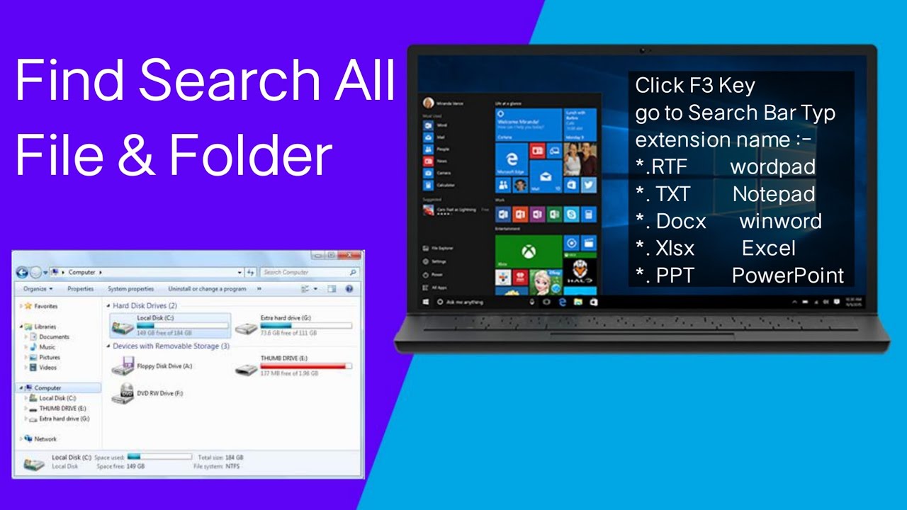 किसी भी Computer में Find Search File & Folder कैसे करते हैं और ...