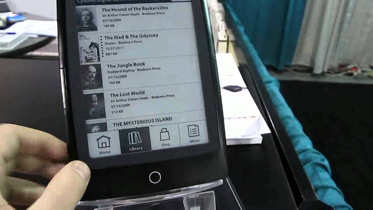 Bookeen Cybook Odyssey eReader - YouTube