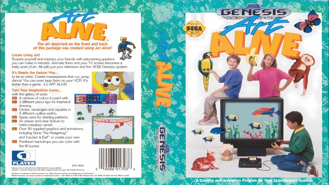 [𝐓𝐢𝐭𝐥𝐞 𝐒𝐜𝐫𝐞𝐞𝐧 - 𝐏𝐞𝐧𝐜𝐢𝐥 𝐓𝐨𝐨𝐥] Art Alive! (SEGA Genesis/Mega Drive Music ...