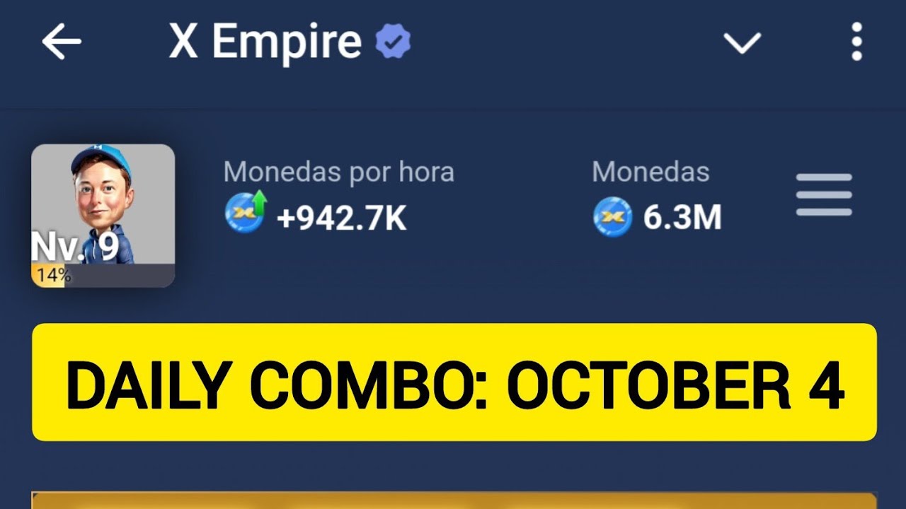 X Empire Daily Combo | X Empire October 4 | Stock Market - YouTube