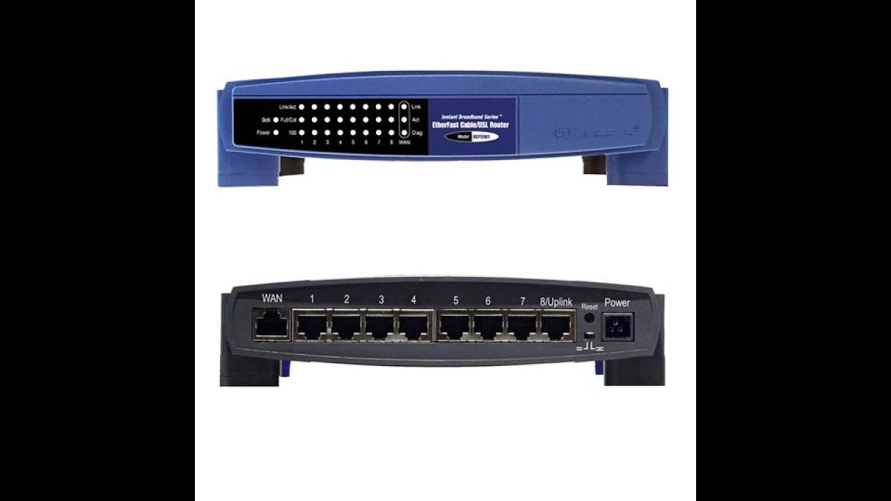 BEFSR81 Linksys EtherFast Cable/DSL Router with 8-Ports 10/100Mbps ...