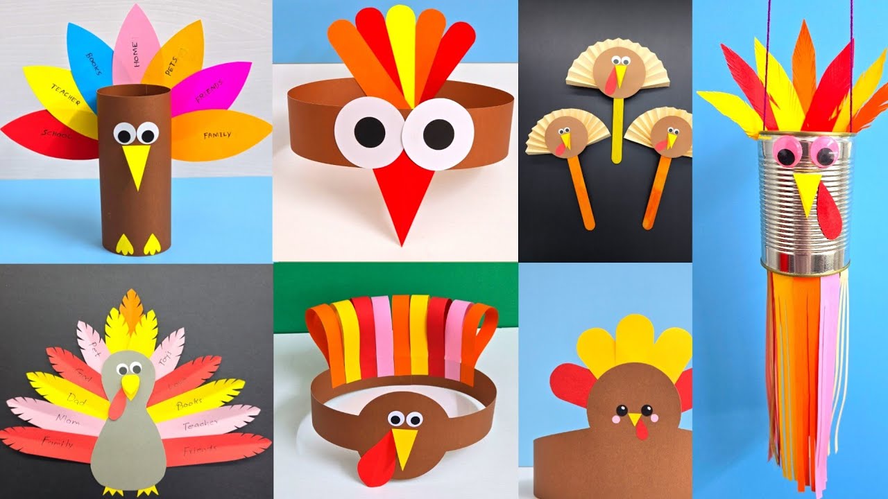 Awesome Thanksgiving Crafts | Turkey Head Band Craft For Thanksgiving ...