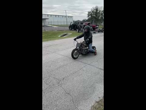 V-Twin Motor on a Mini Bike - YouTube