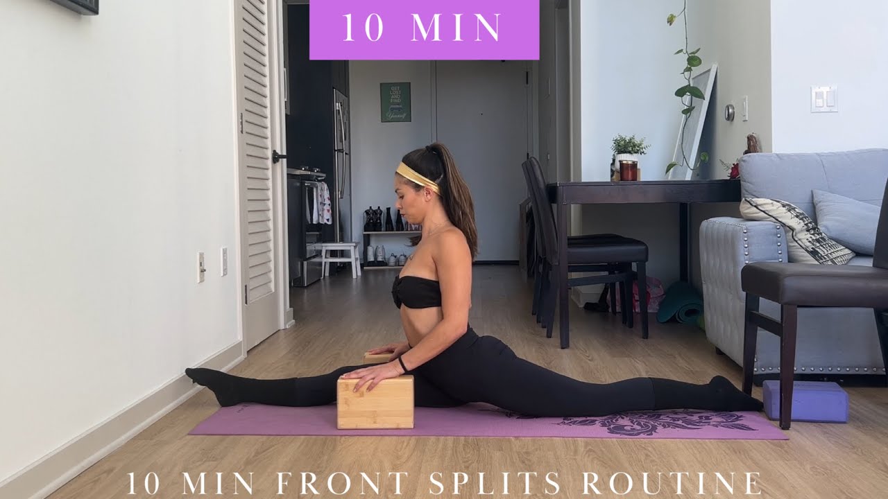10 MIN FRONT SPLITS ROUTINE (Drills, At Home, Beginner Friendly) - YouTube