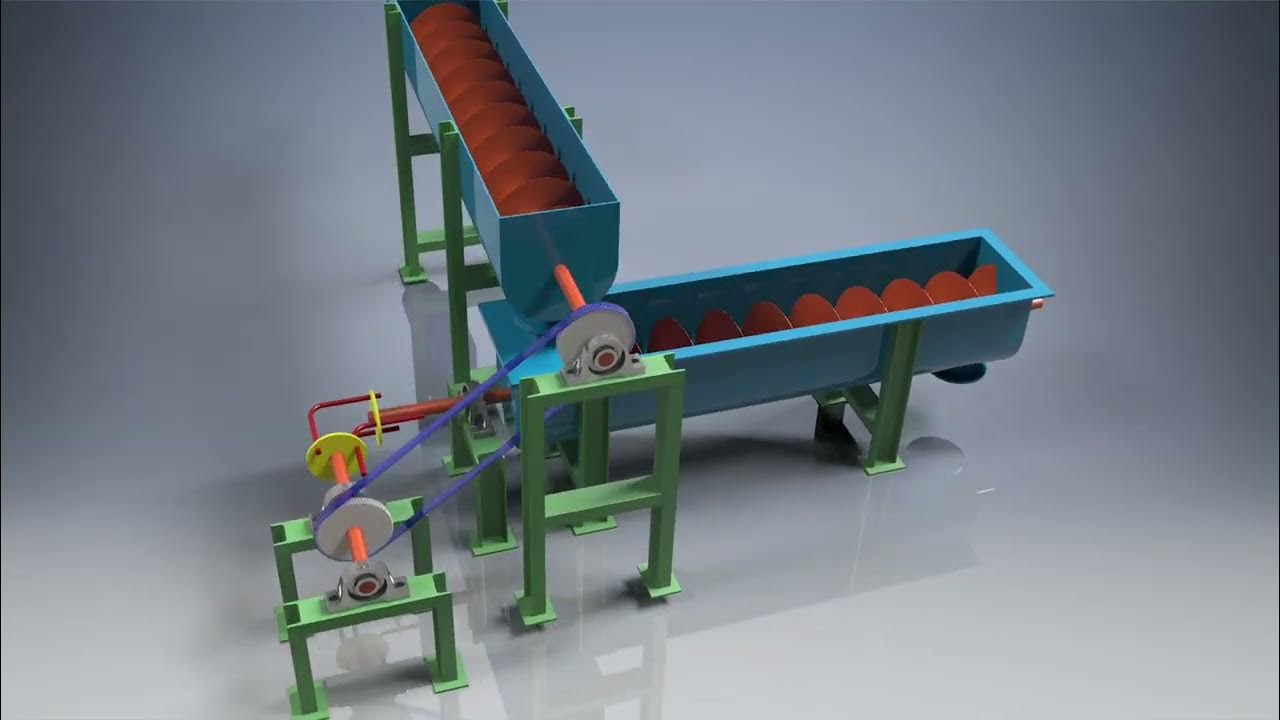 SIMULASI SCREW CONVEYOR 2 AXIS DENGAN AUTODESK INVENTOR - YouTube