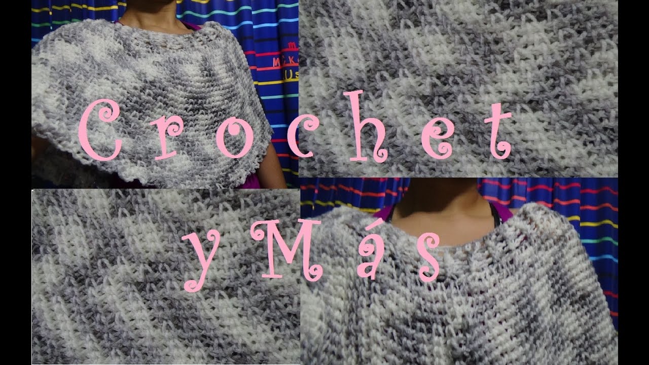 Capa Tejida a Crochet/Variacion de Medio Punto - YouTube