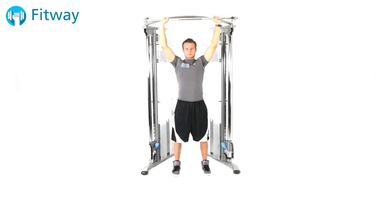 How To Do: Cable Shrug - Overhead | Shoulder Workout Exercise - YouTube