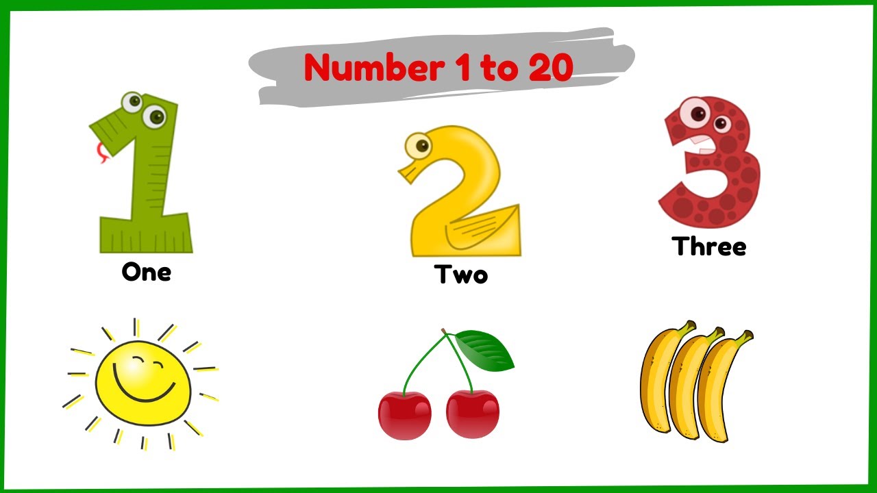 Numbers from 1 to 20 || Counting from 1 to 20 for kids || गिनती 1 से 20 ...