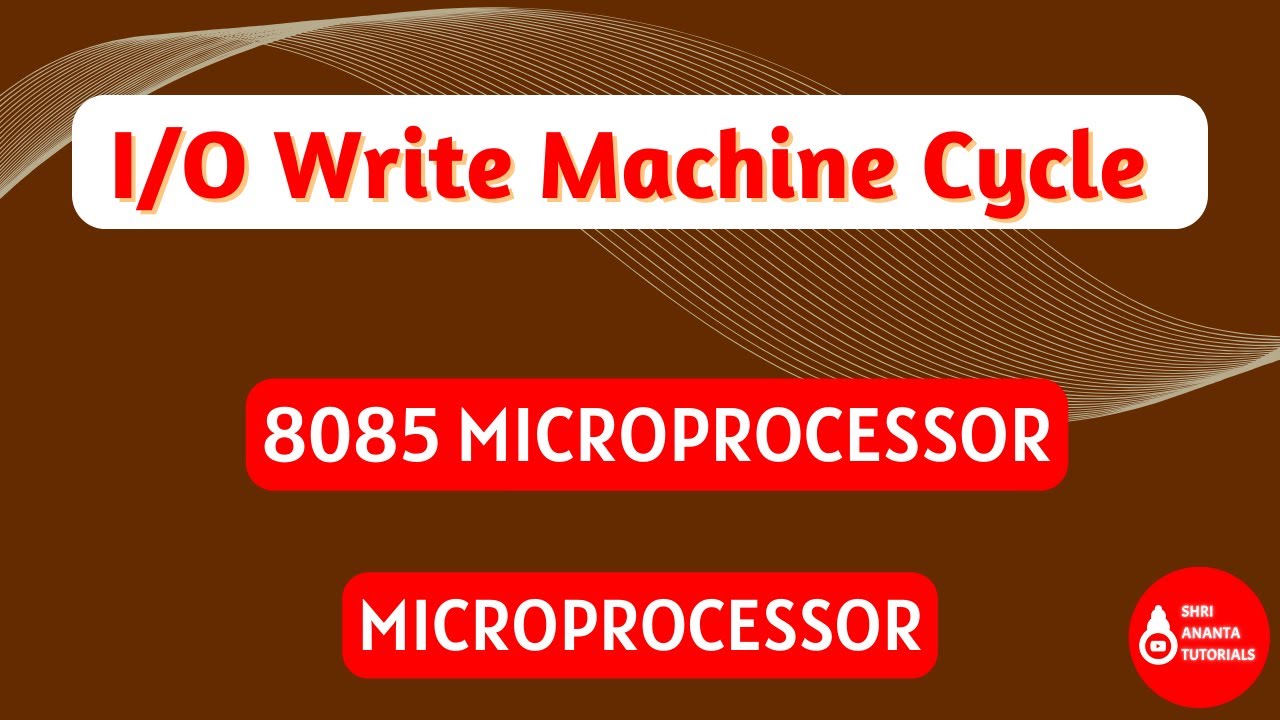 I/O write machine cycle in 8085 | Timing Diagram 8085 | Shri Ananta ...