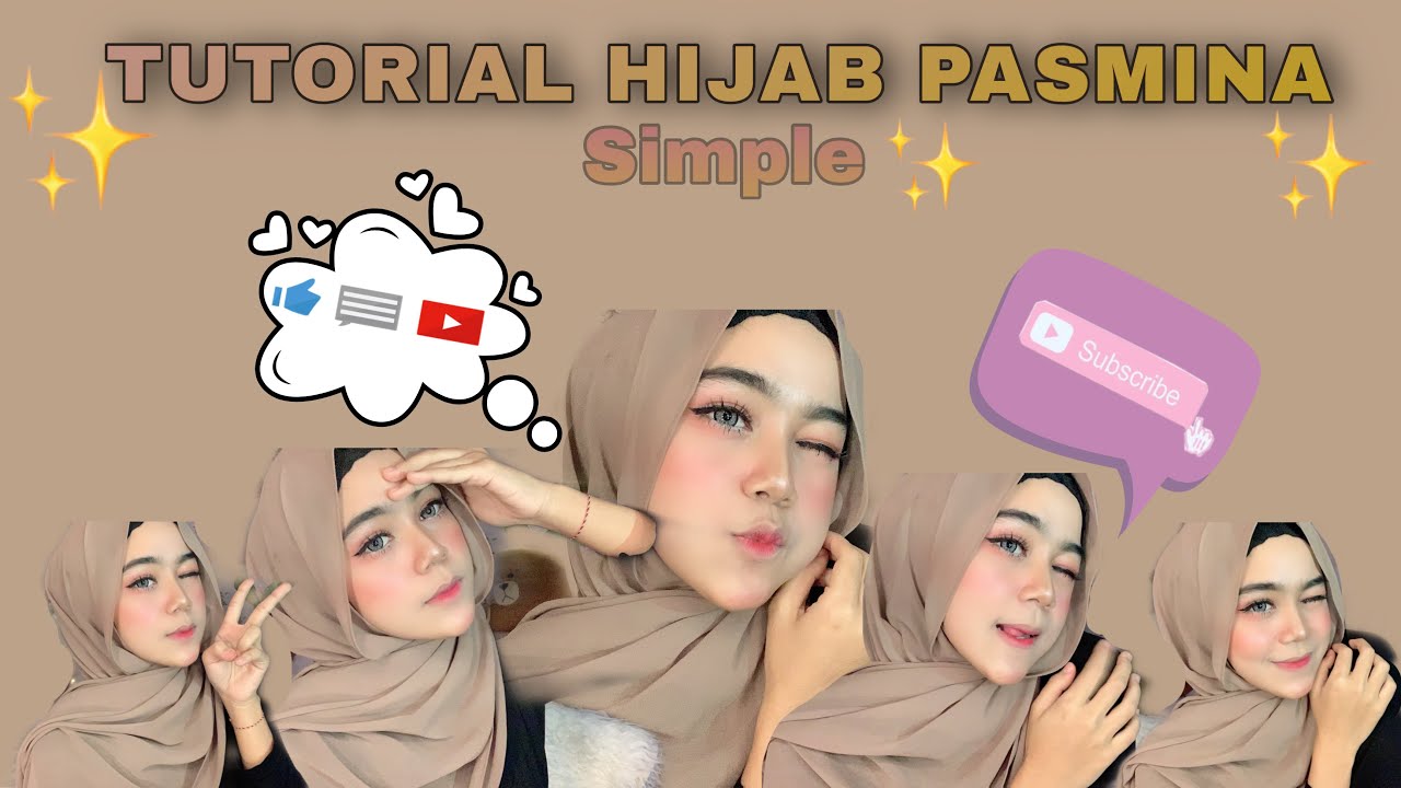 TUTORIAL HIJAB PASMINA SIMPLE - YouTube