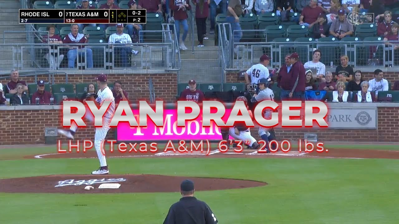 RYAN PRAGER - RHP (Texas A&M) 2024 MLB Draft PROSPECT VIDEO Profile ...