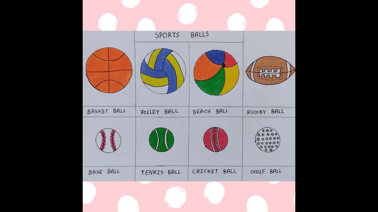 How to draw Sports Balls | Sports balls drawing @niyuzart - YouTube