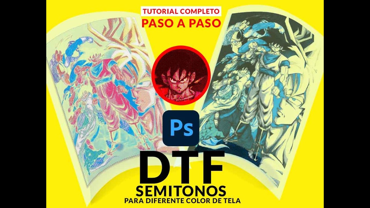 COMO LOGRAR SEMITONOS con DTF para DISTINTOS colores DE TELA /CLARO Y OSCURO - YouTube