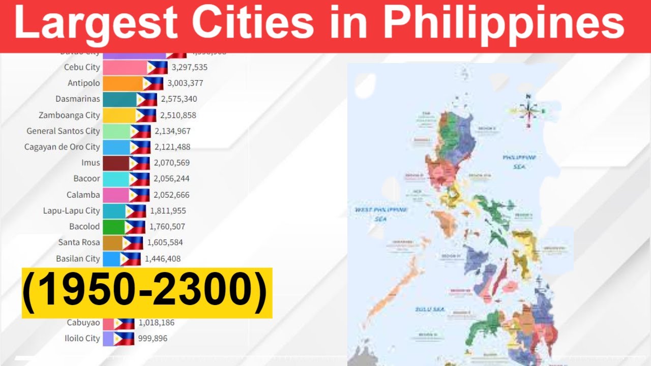 Largerst Cities in Philippines (1950 - 2500) Most Populous Urban Areas ...
