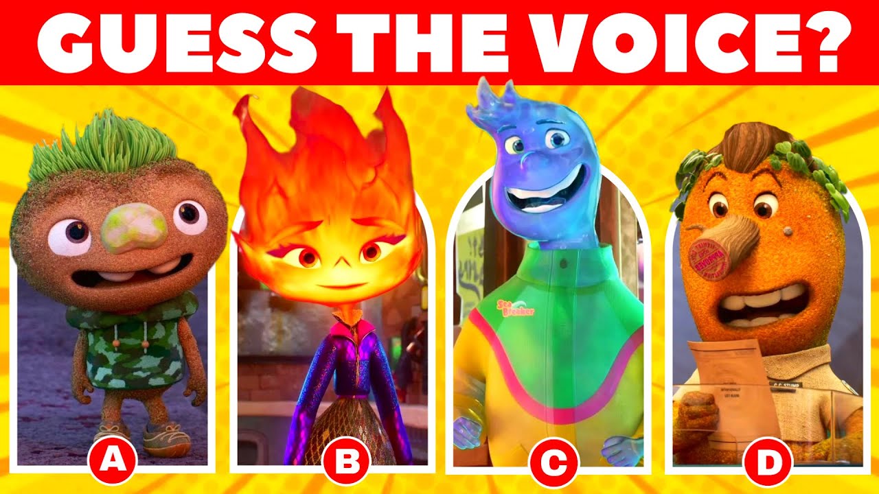 Guess ELEMENTAL Characters VOICE | CoCo QUIZ CHALLENGE - YouTube