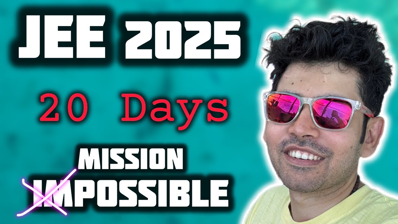 JEE Main RED Alert 🚨- 20 Days - Game ON! #jee1 - YouTube