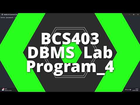 BCS403 DBMS Lab 4: Create a row level trigger INSERT, UPDATE, DELETE Operations on CUSTOMERS Table