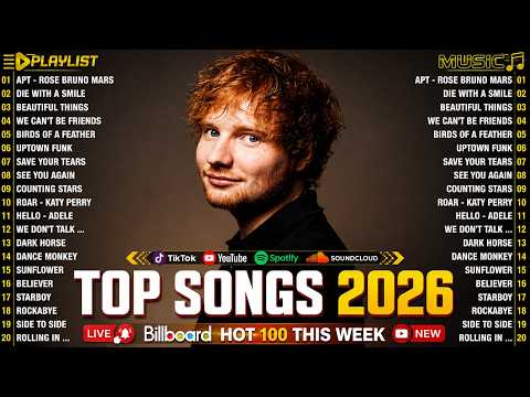 Ed Sheeran, Maroon 5, The Weeknd, Dua Lipa, Bruno Mars, Adele  💯 Top 100 billboard 2026 this week